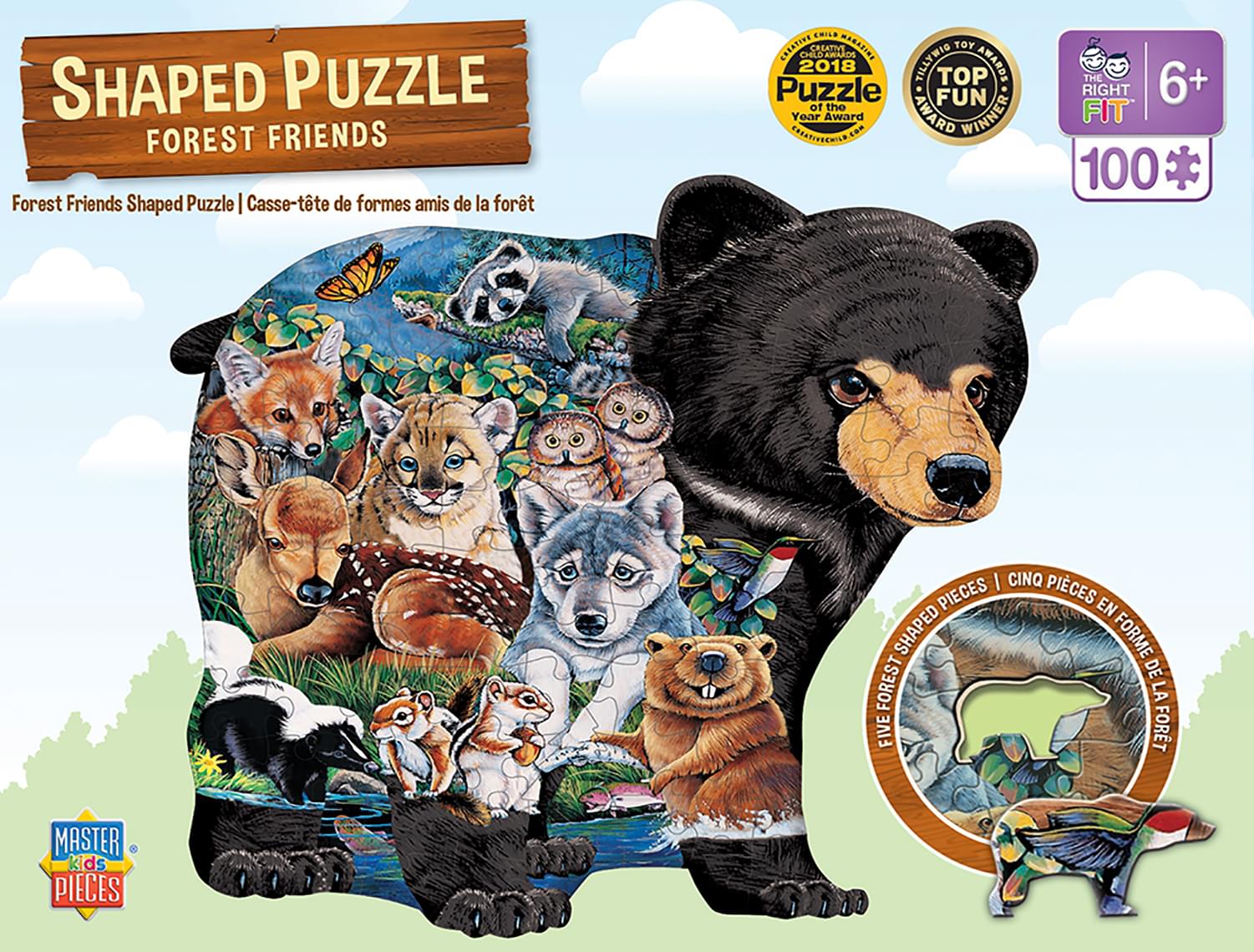 Forest Friends Shaped 100 Piece Jigsaw Puzzle | Free Shipping