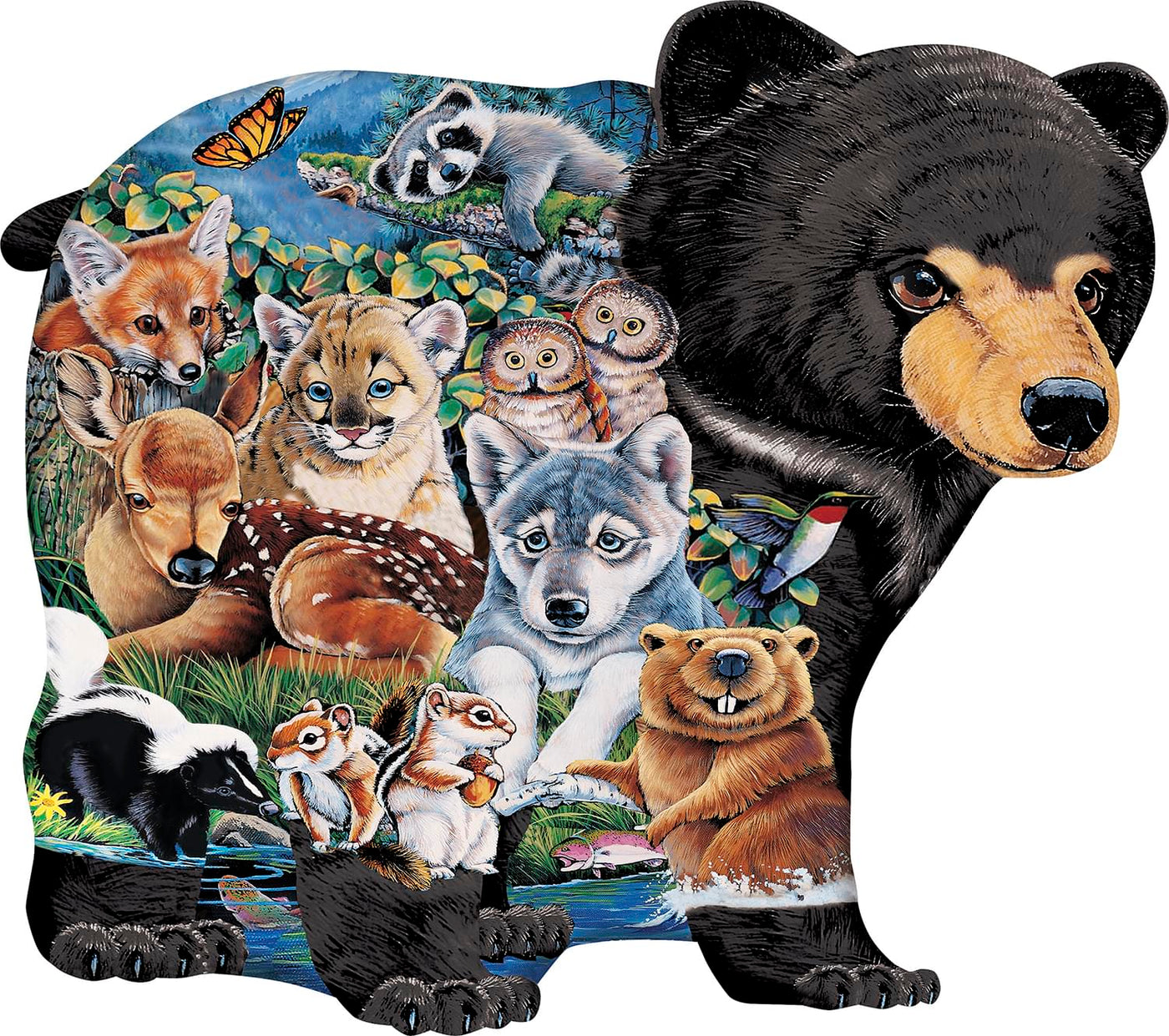 Forest Friends Shaped 100 Piece Jigsaw Puzzle | Free Shipping