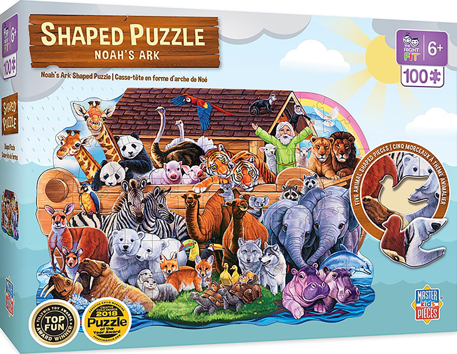 Noahs Ark Shaped 100 Piece Jigsaw Puzzle | Free Shipping