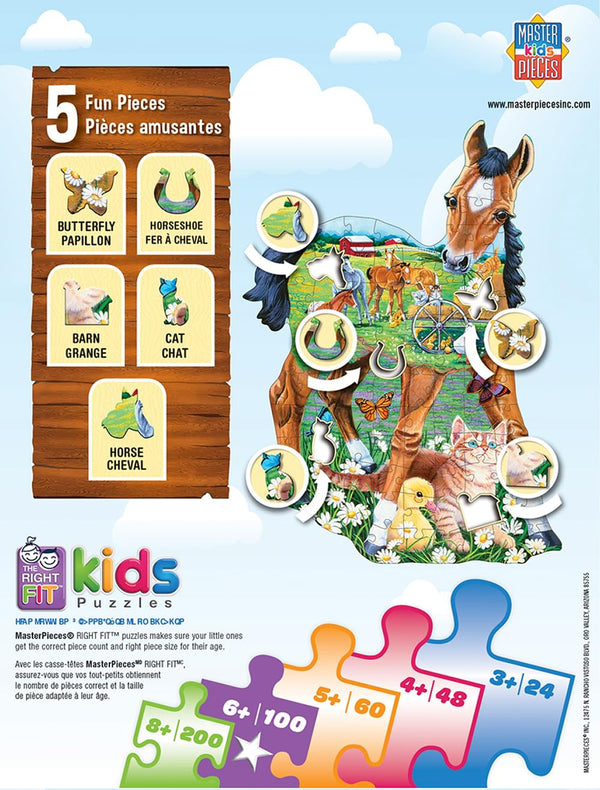 Pony Playtime Shaped 100 Piece Jigsaw Puzzle | Free Shipping