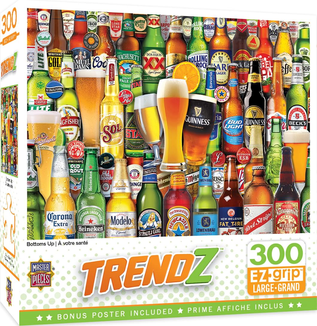 Bottoms Up 300 Piece Large EZ Grip Jigsaw Puzzle | Free Shipping
