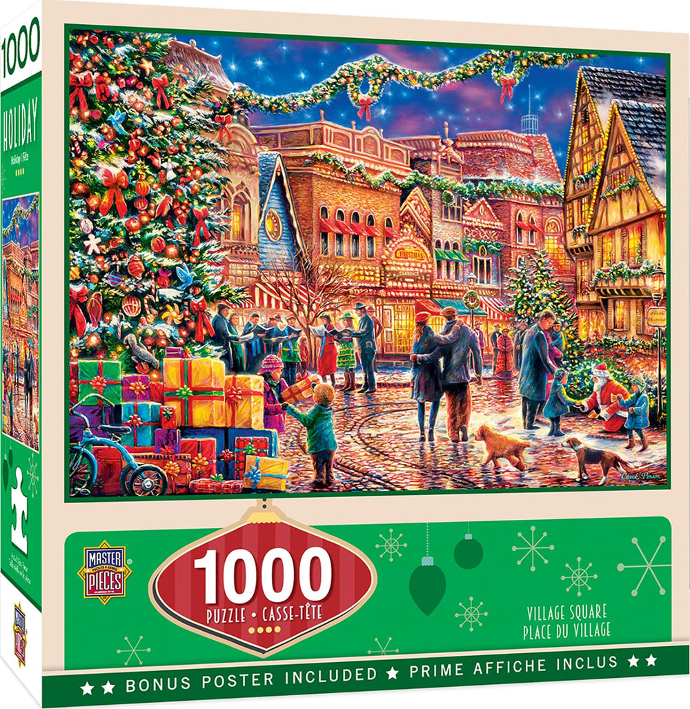 Village Square 1000 Piece Jigsaw Puzzle | Free Shipping
