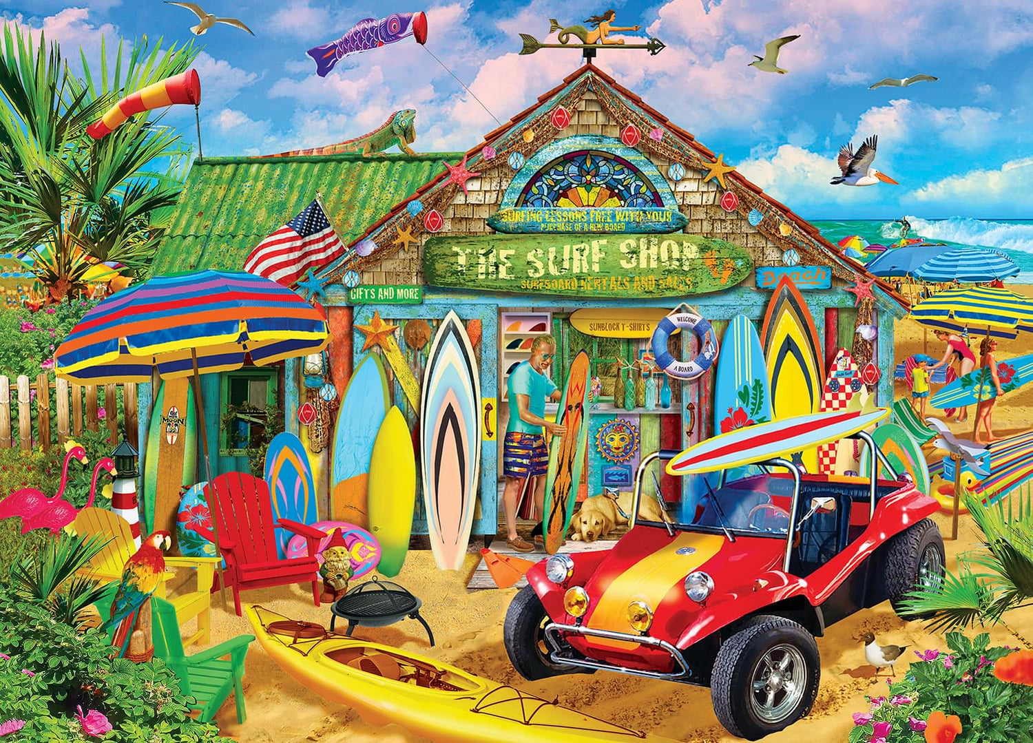 Beach Time Fun 1000 Piece Jigsaw Puzzle | Free Shipping