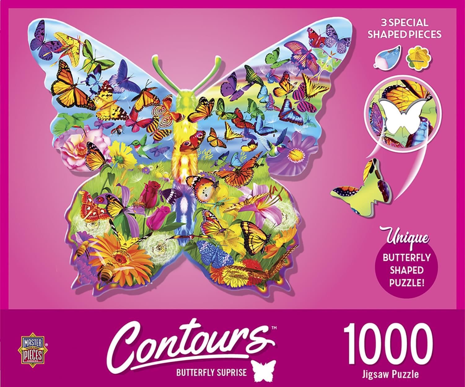 Butterfly Shape 1000 Piece Jigsaw Puzzle | Free Shipping