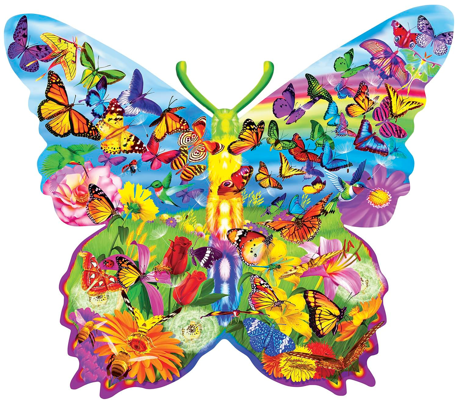 Butterfly Shape 1000 Piece Jigsaw Puzzle | Free Shipping