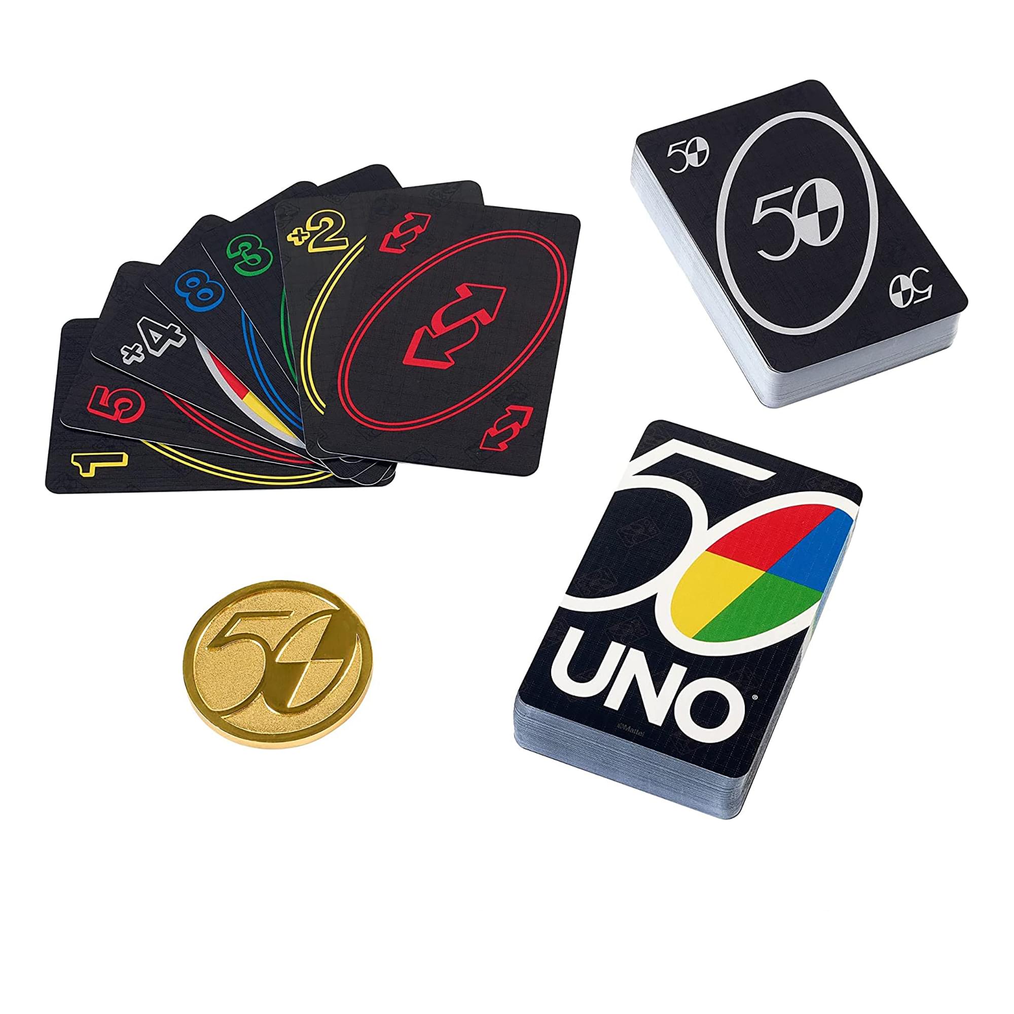 UNO Premium 50th Anniversary Matching Card Game | Free Shipping