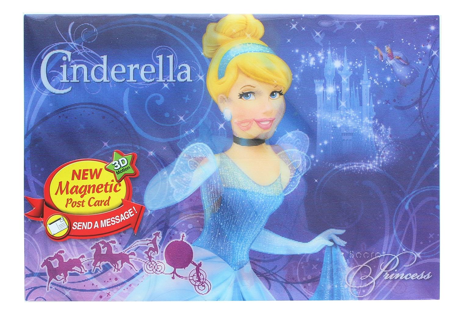 Disney Cinderella 3D Motion Picture Card Magnet | Free Shipping