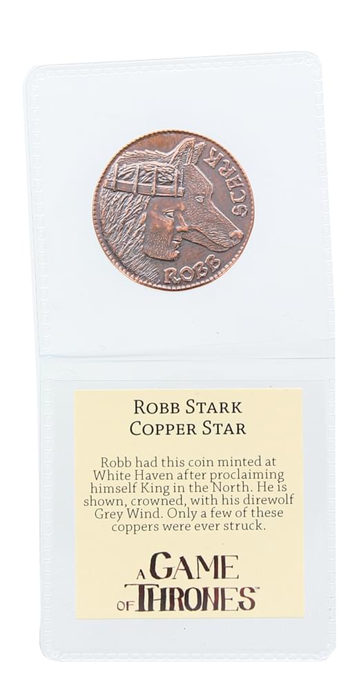 Game Of Thrones Rob Stark Cooper Coin | Free Shipping