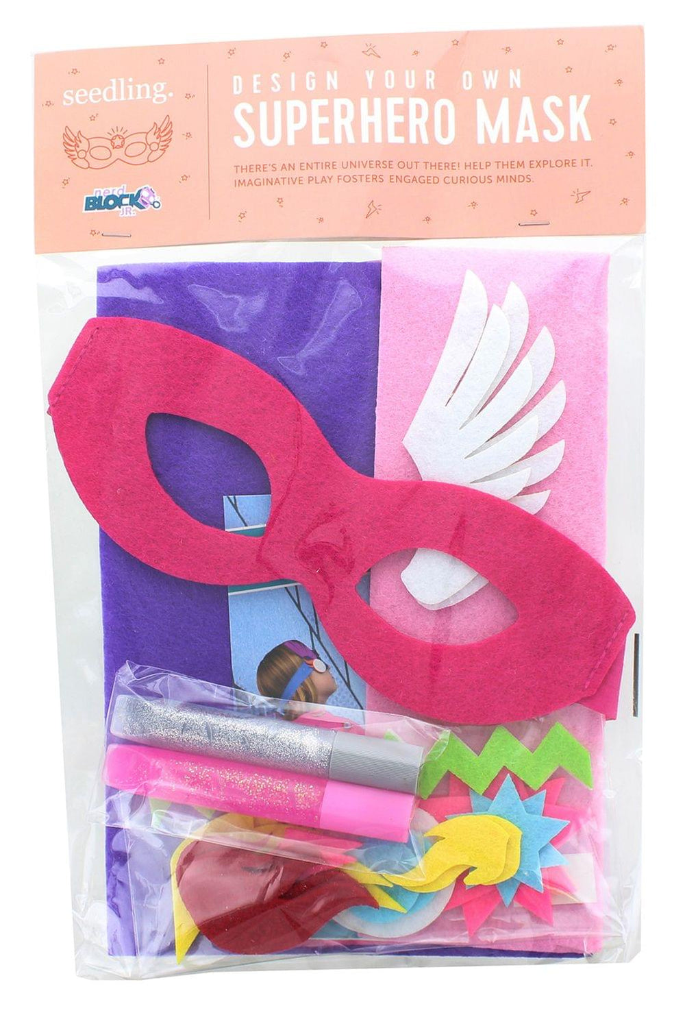 Design Your Own Superhero Mask Kit - Pink | Free Shipping