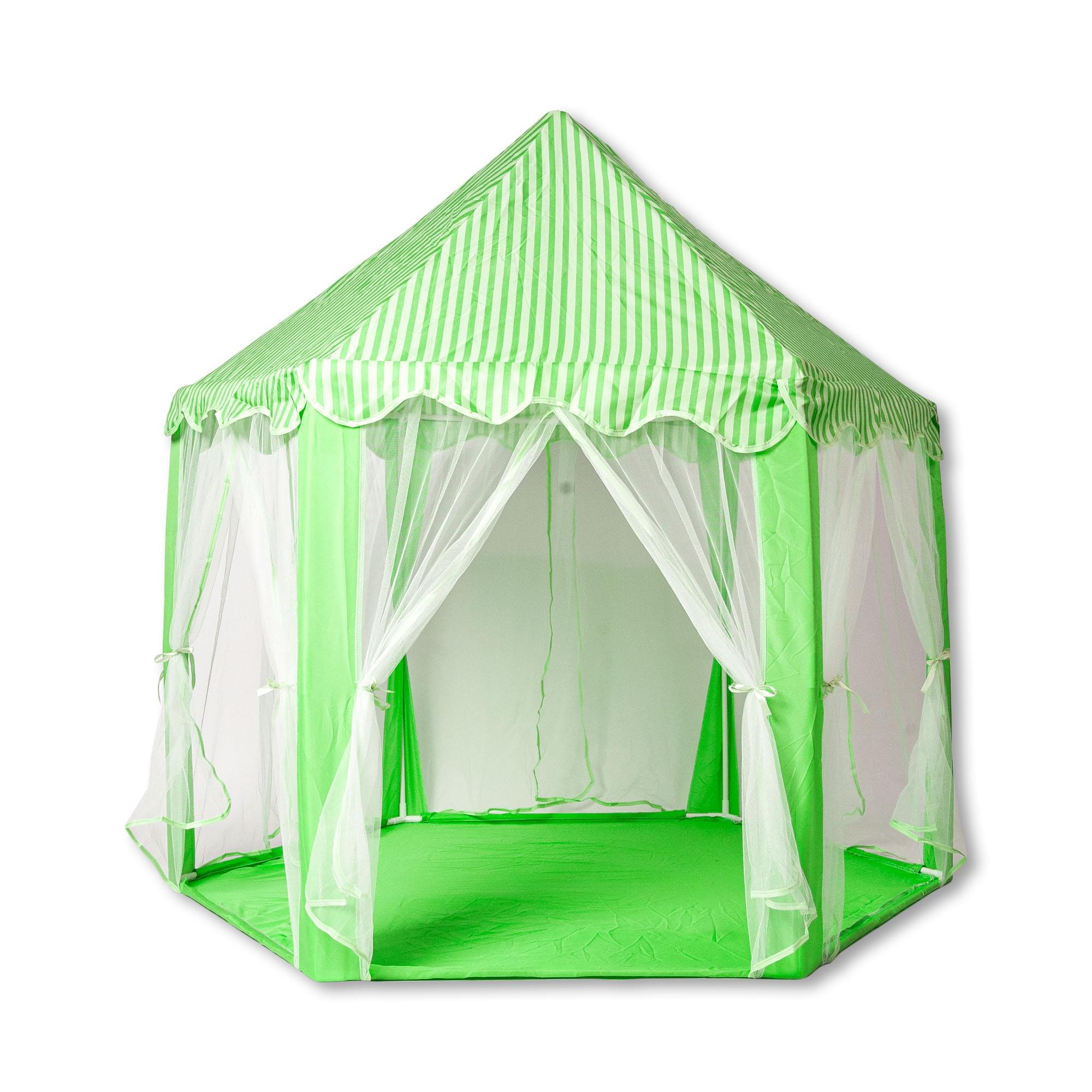 Green Hexagon Castle Play Tent | 53x47x55 Inches | Free Shipping