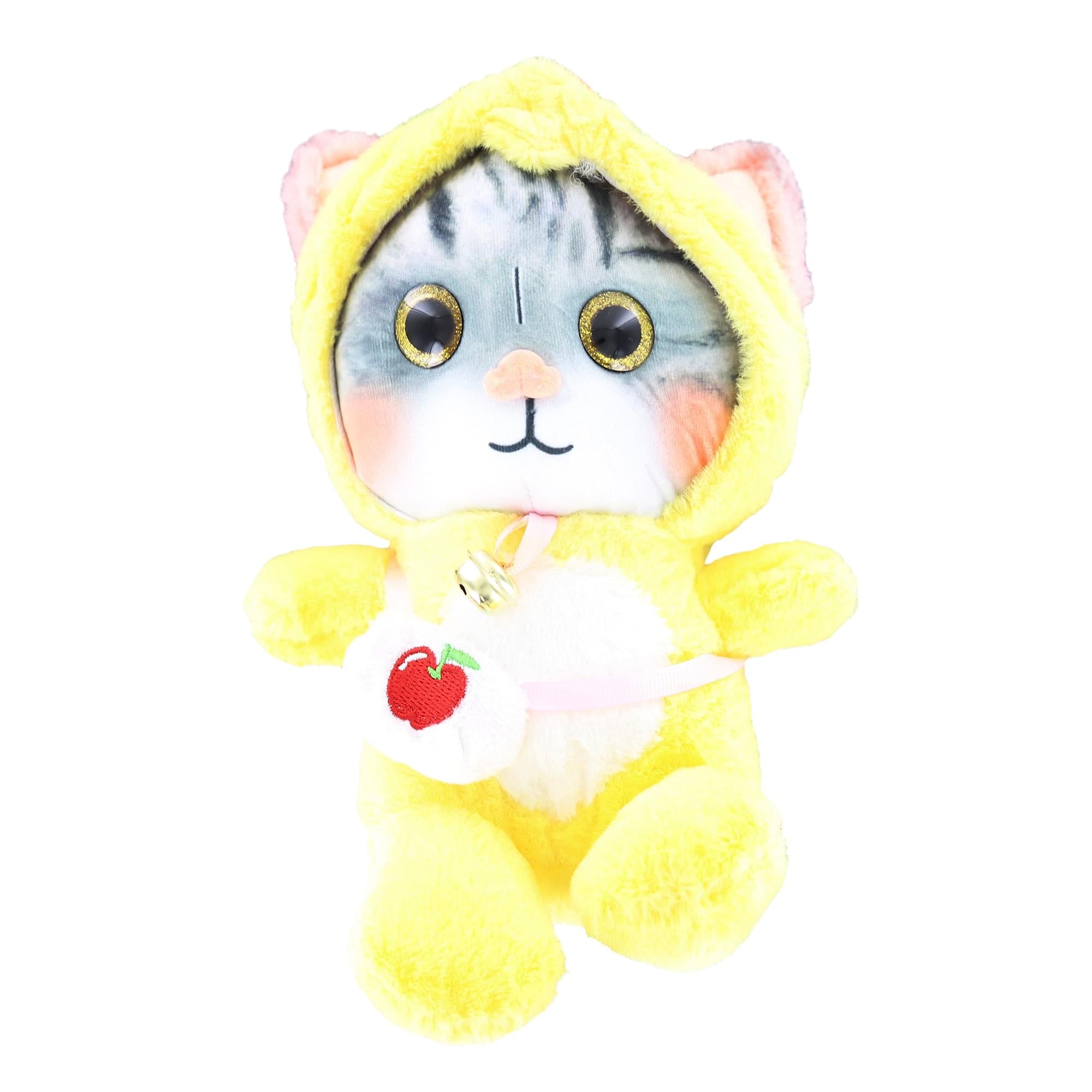 3D Lovely Cat 10 Inch Plush Collectible | Yellow | Free Shipping