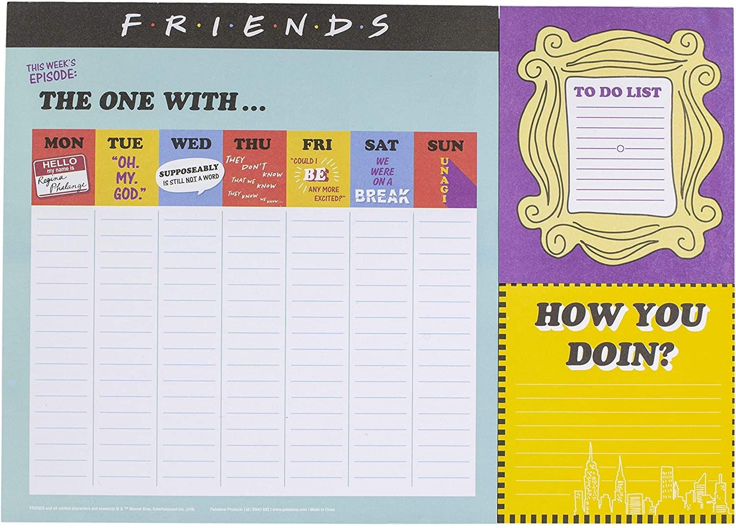 Friends Themed Desk Planner | Weekly Calendar | 52 Pages | Free Shippi