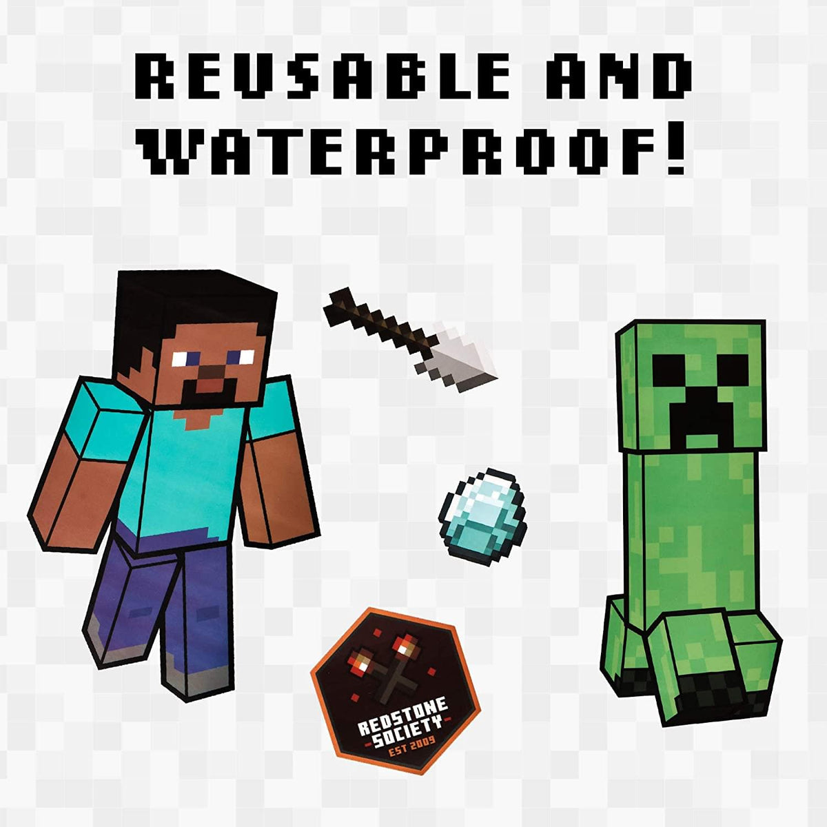 Minecraft Characters Removable Vinyl Stickers | 4 Sheets | Free Shippi