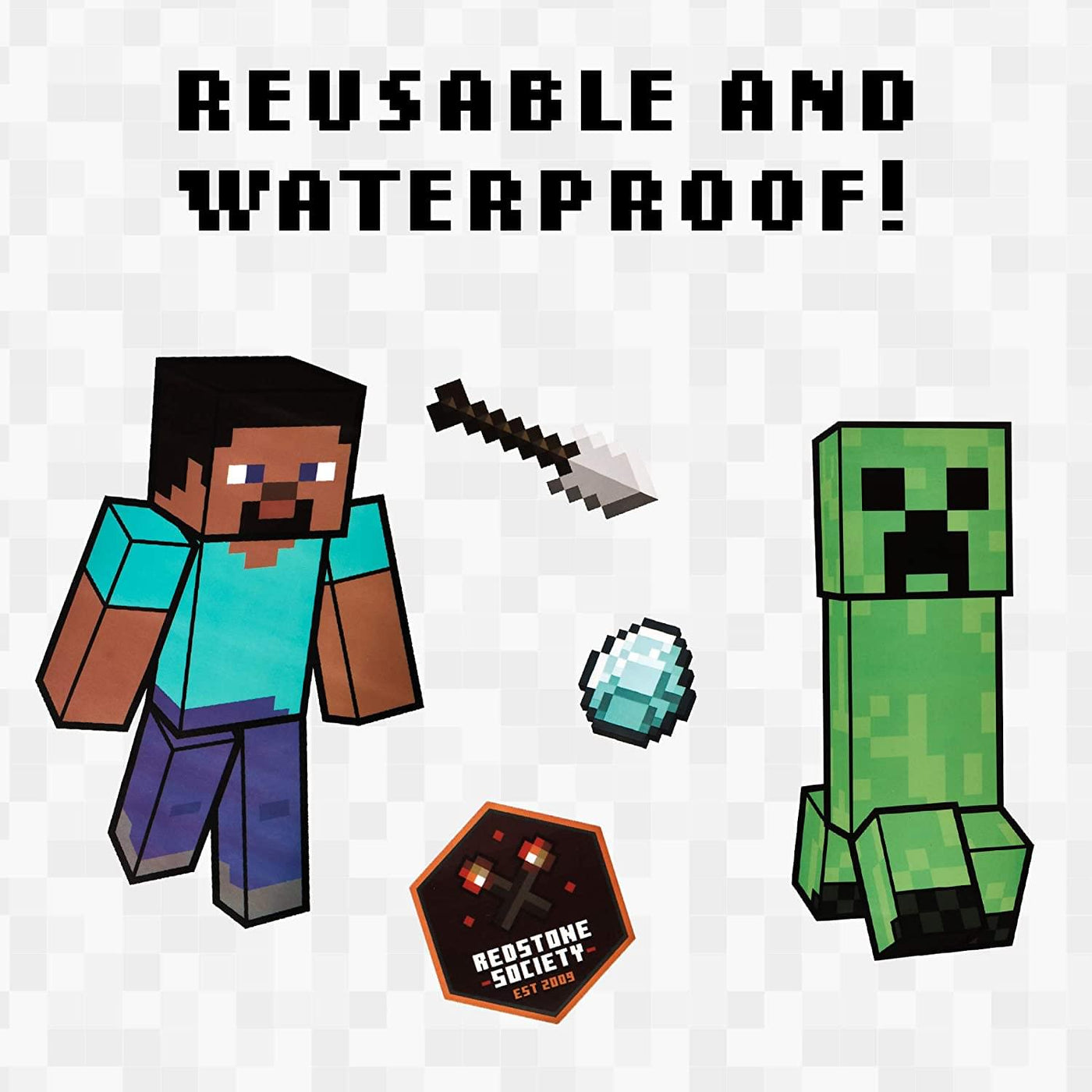 Minecraft Characters Removable Vinyl Stickers | 4 Sheets | Free Shippi