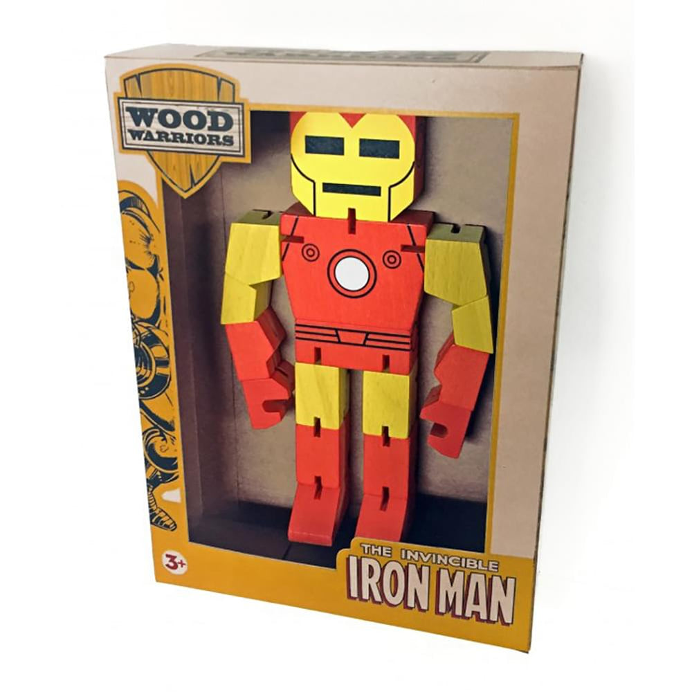 Marvel Wood Warriors 8" Iron Man | Free Shipping
