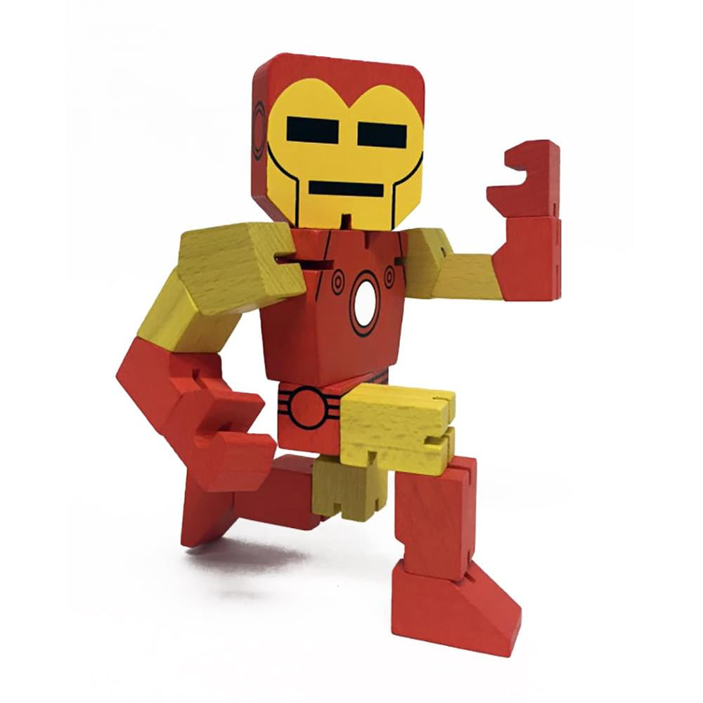 Marvel Wood Warriors 8" Iron Man | Free Shipping