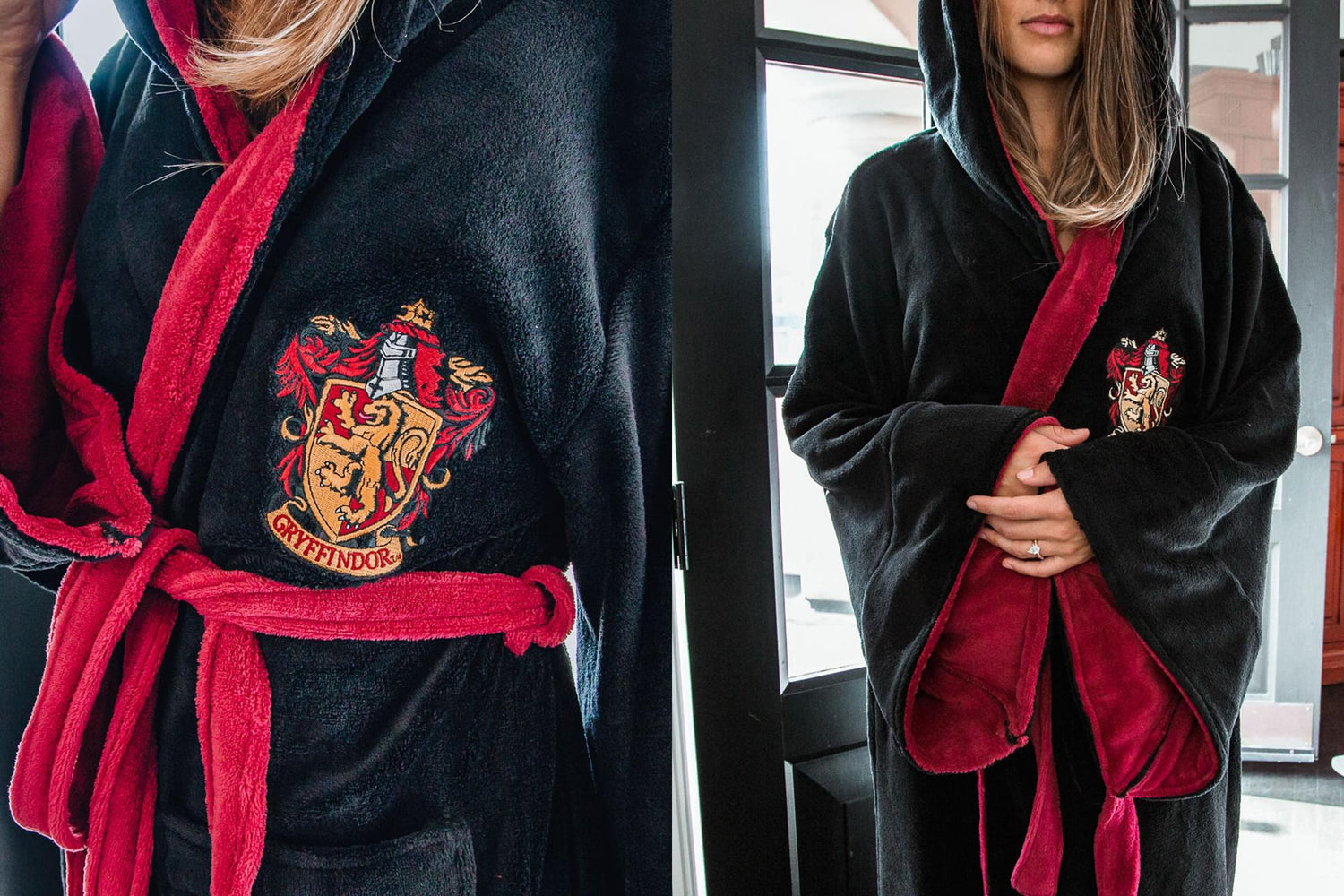 Harry Potter Gryffindor Adult Hooded Fleece Robe | Free Shipping