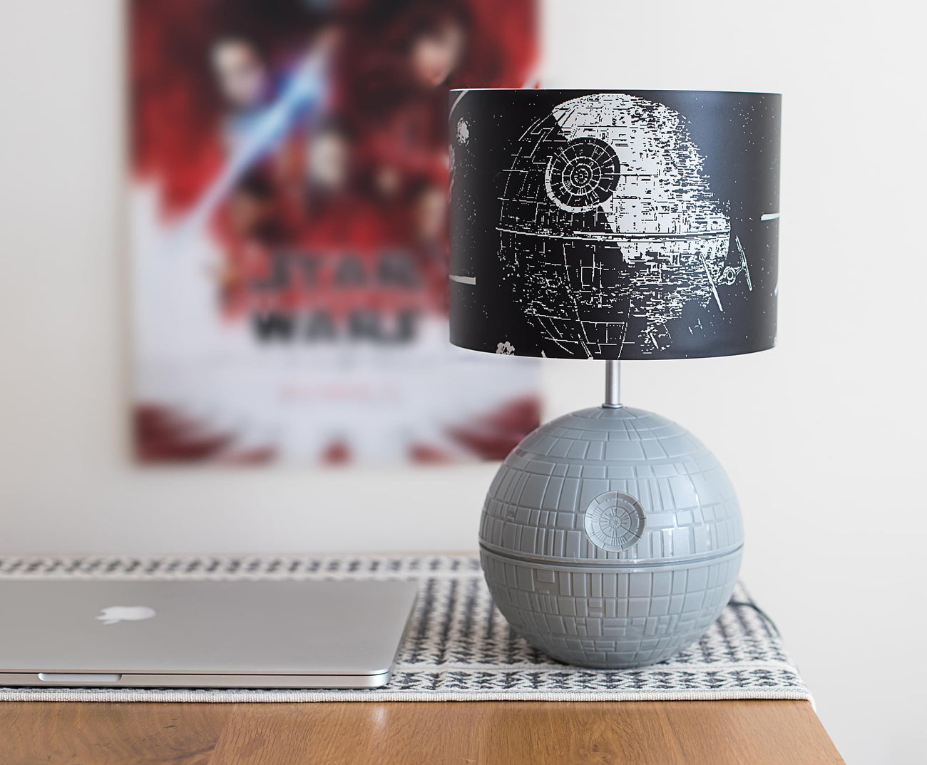Star Wars 3D Death Star LED Desk Lamp w/ Printed Shade | Free Shipping