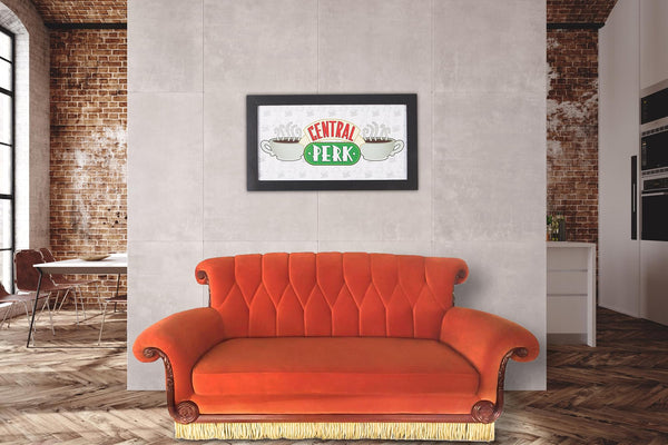 Friends Orange Central Perk 3 Seater Couch | Free Shipping