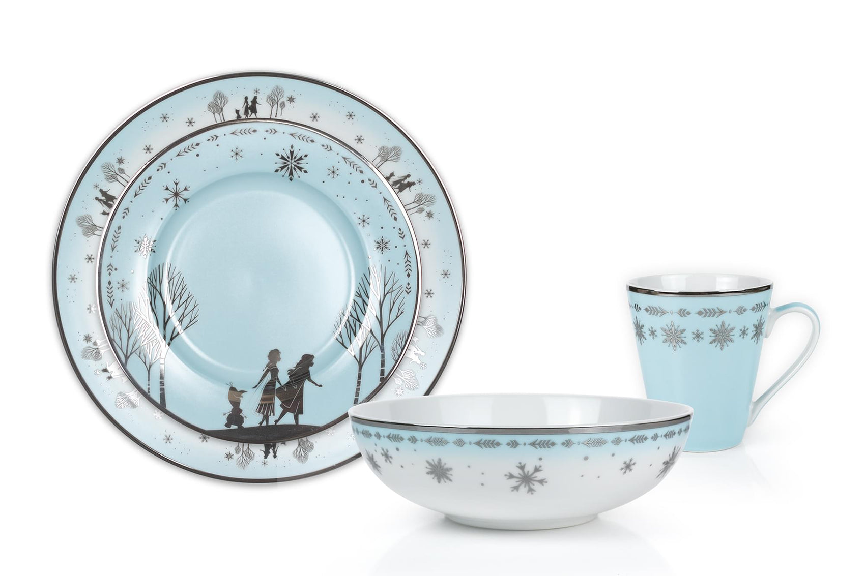 Frozen 2 Themed 16 Piece Ceramic Dinnerware Set | Free Shipping