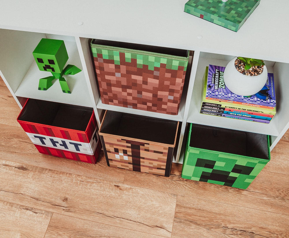 Minecraft 10 Inch Storage Box Set of 4 | Free Shipping