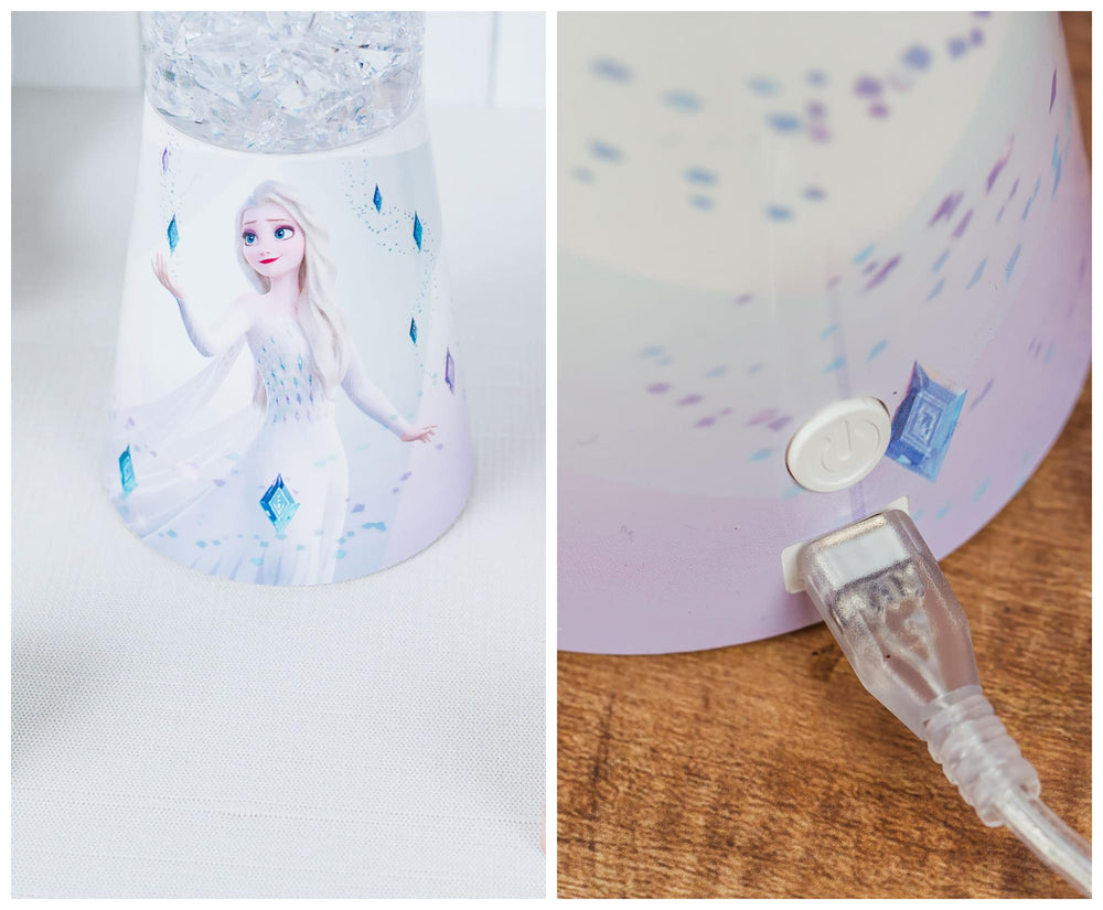 Disney Frozen 2 White Elsa Glitter Lamp | Free Shipping