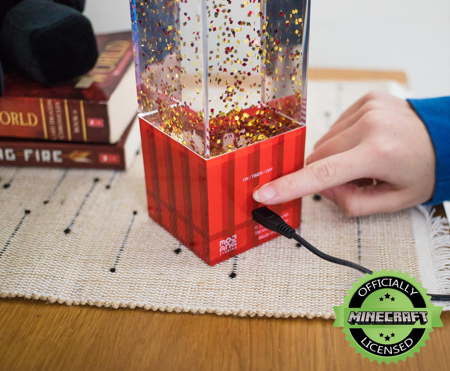 Minecraft TNT 12 Inch LED Glitter Motion Lamp | Free Shipping