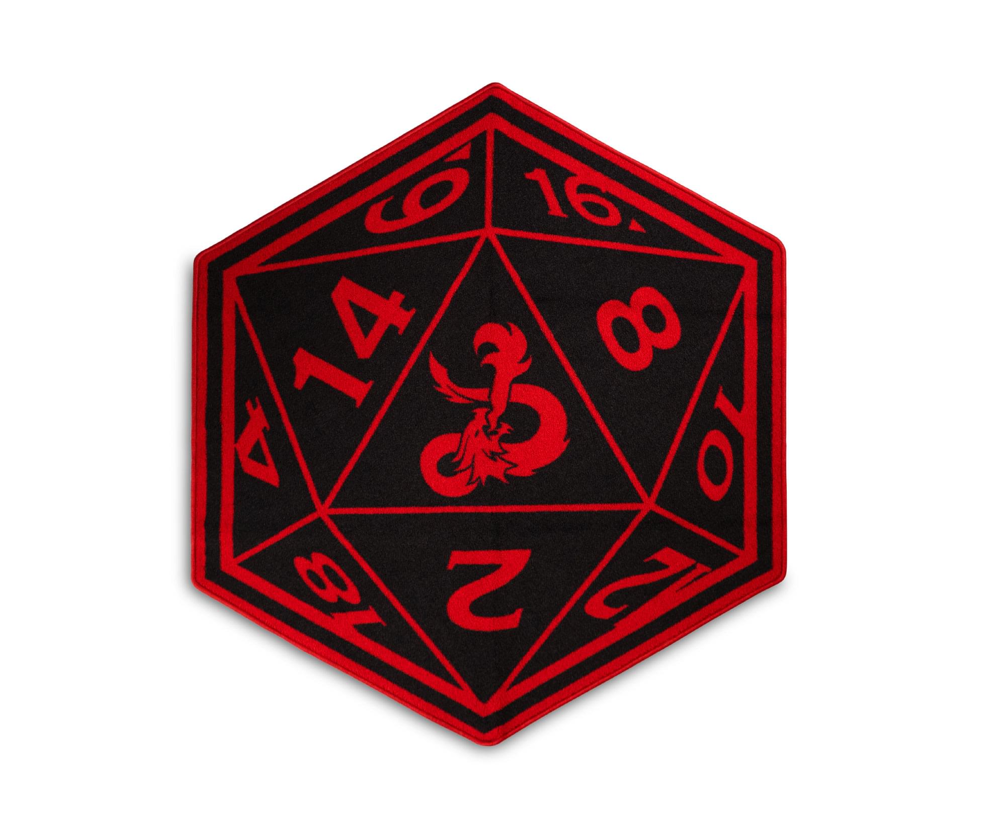 Dungeons & Dragons Red D20 52 Inch Area Rug | Free Shipping