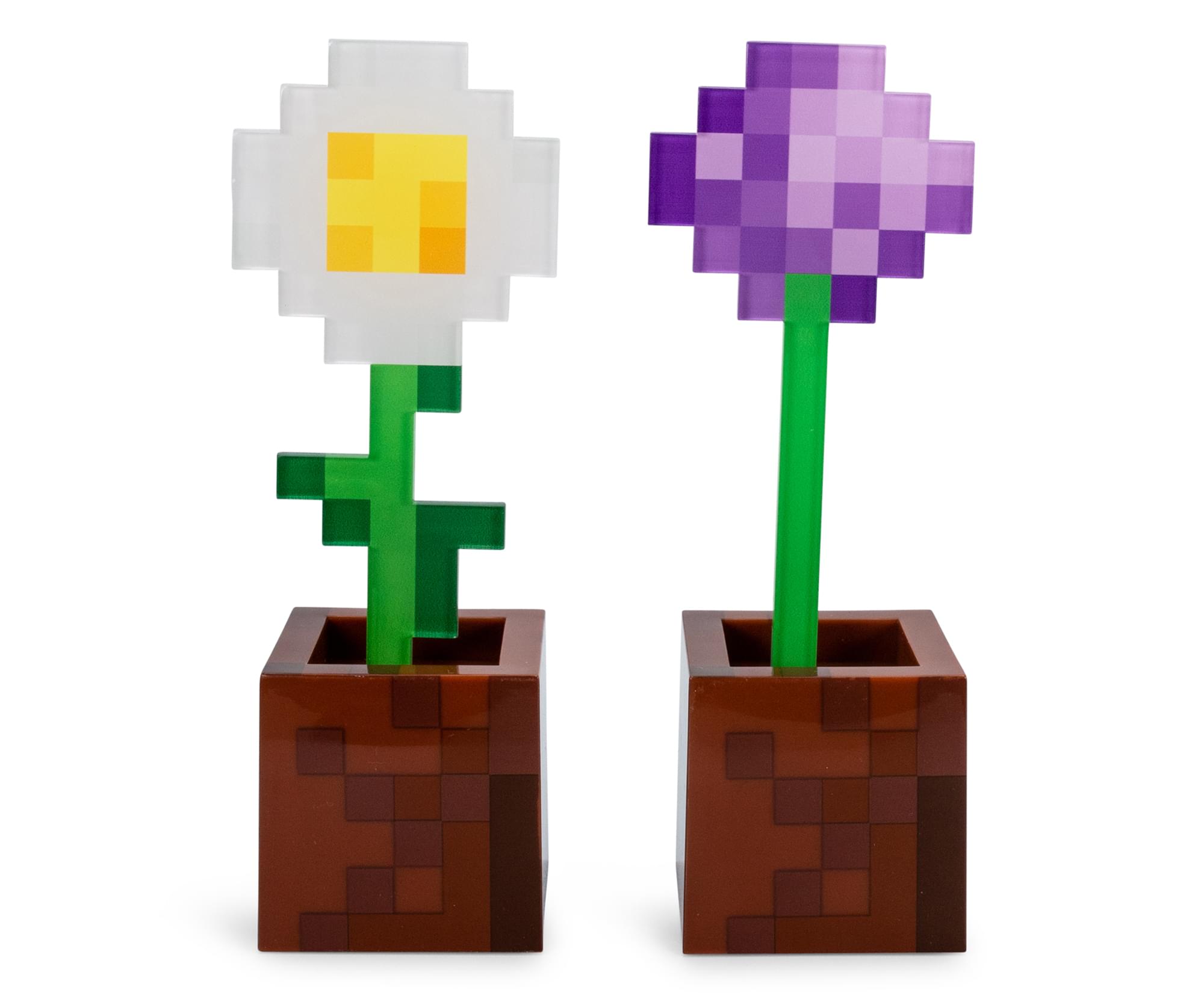 Minecraft Daisy & Poppy Flower Pot Mood Light Set | Free Shipping
