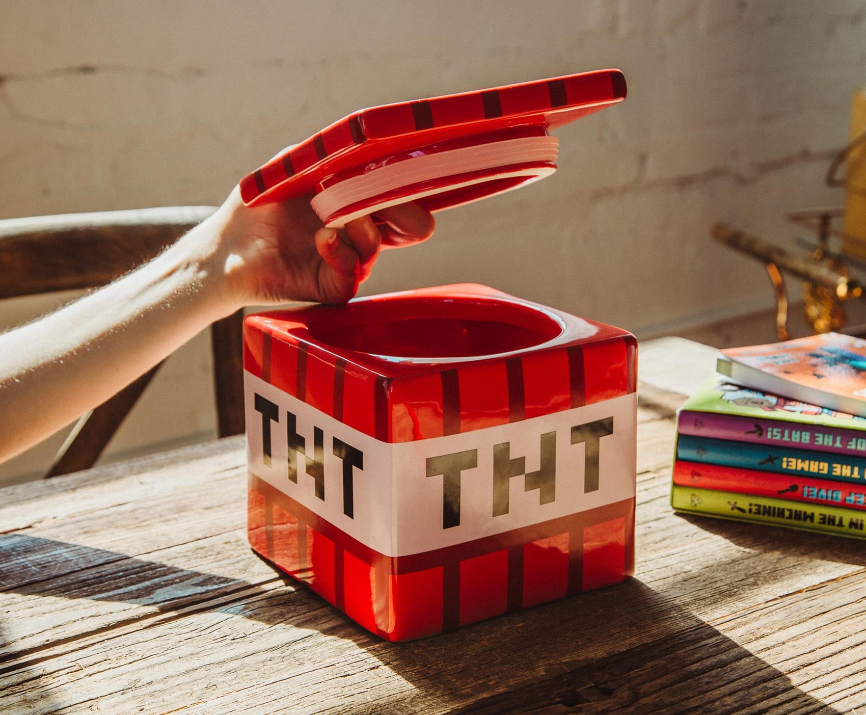 Minecraft TNT Block 6 Inch Ceramic Cookie Jar | Free Shipping