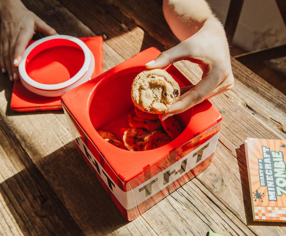 Minecraft TNT Block 6 Inch Ceramic Cookie Jar | Free Shipping