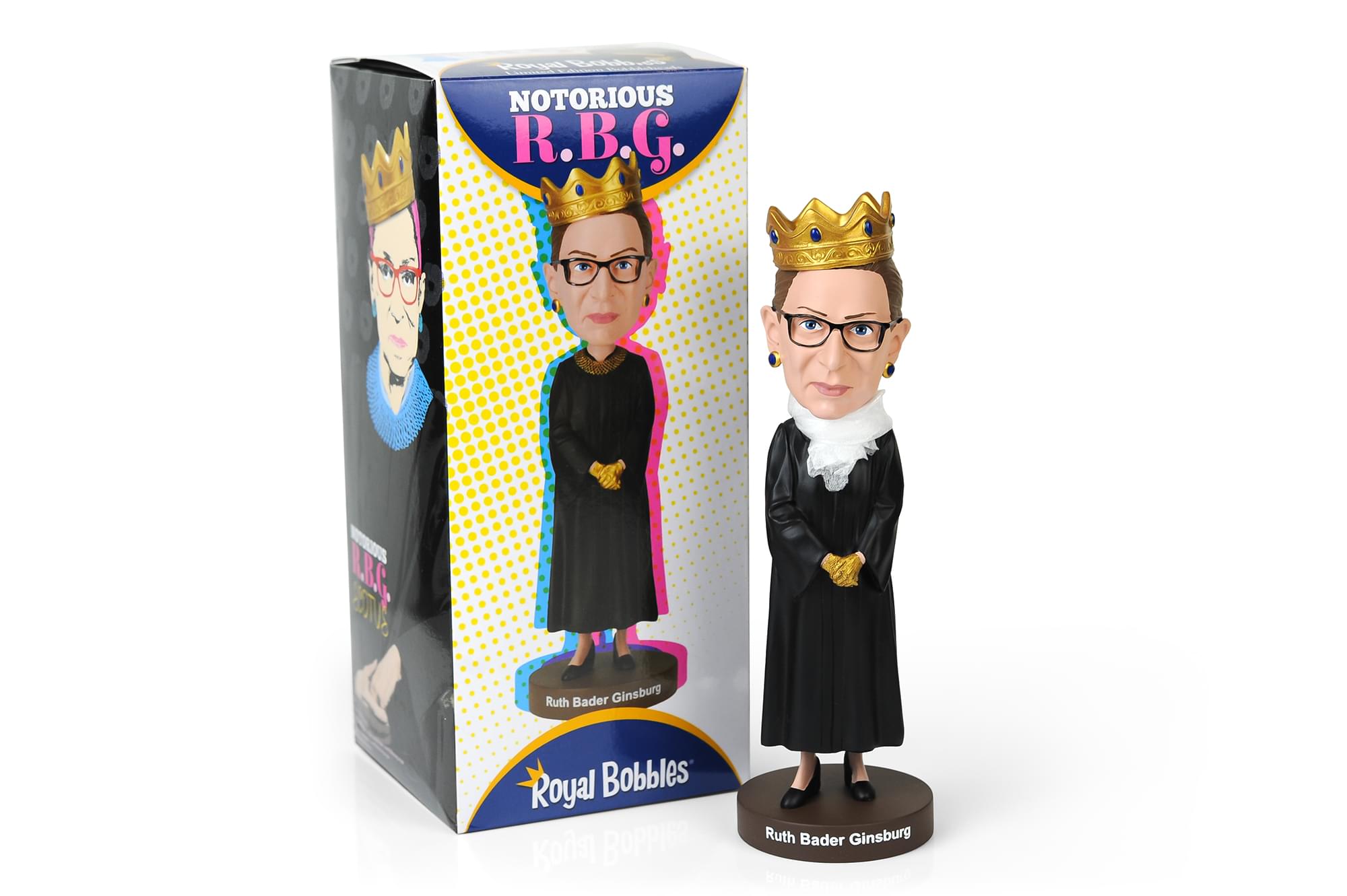 Notorious RBG 8 Inch Resin Royal Bobbles Bobblehead | Free Shipping