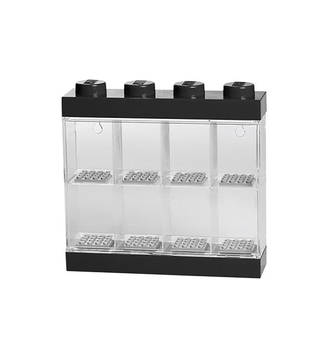 LEGO Minifigure 8 Compartment Display Case, Black | Free Shipping
