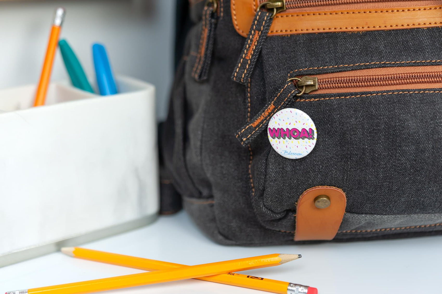 Blossom "Whoa!" Collectible Button Pin | Free Shipping