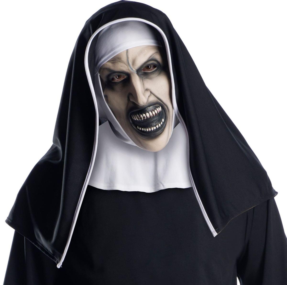 The Nun Movie Adult 3/4 Costume Mask w/ Headpiece | Free Shipping