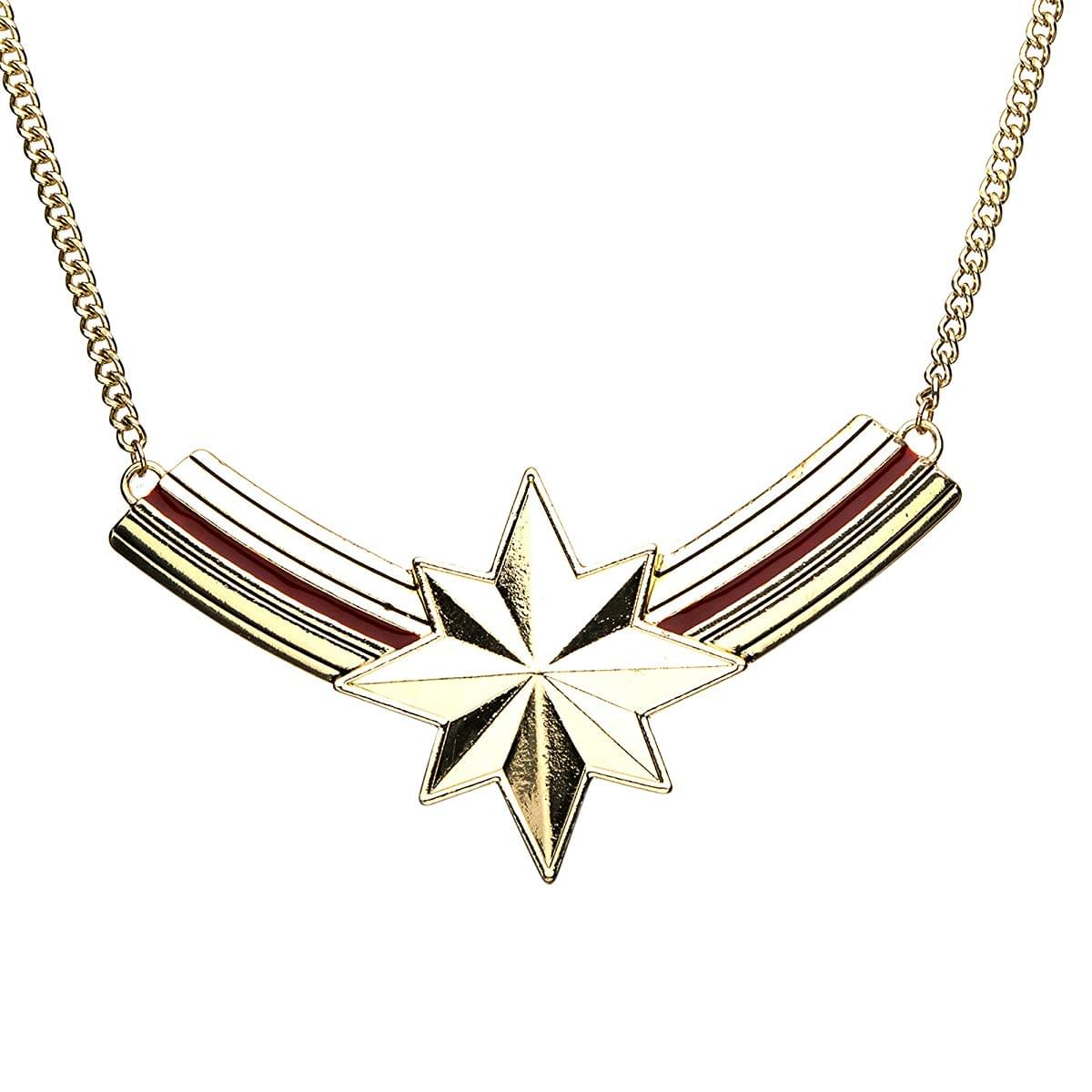 Marvel Captain Marvel Logo Curb Chain Necklace | Free Shipping