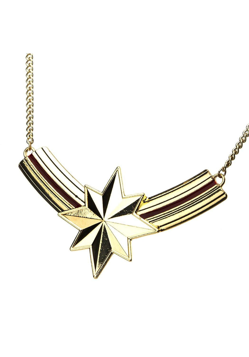 Marvel Captain Marvel Logo Curb Chain Necklace | Free Shipping