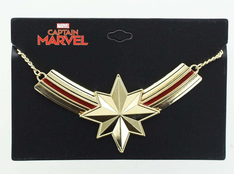 Marvel Captain Marvel Logo Curb Chain Necklace | Free Shipping