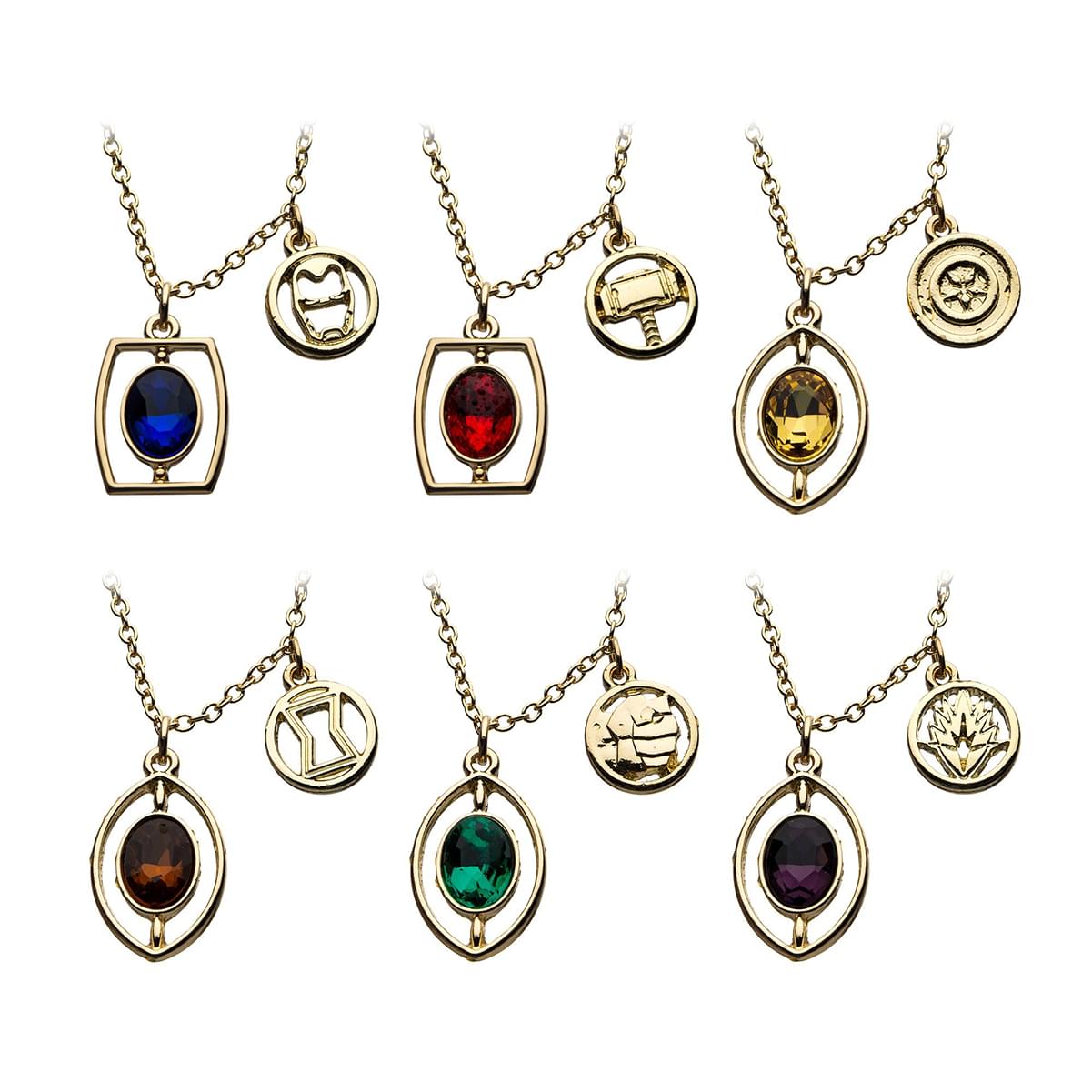 Marvel Infinity Stone Necklace Set | 6 Pieces | Free Shipping