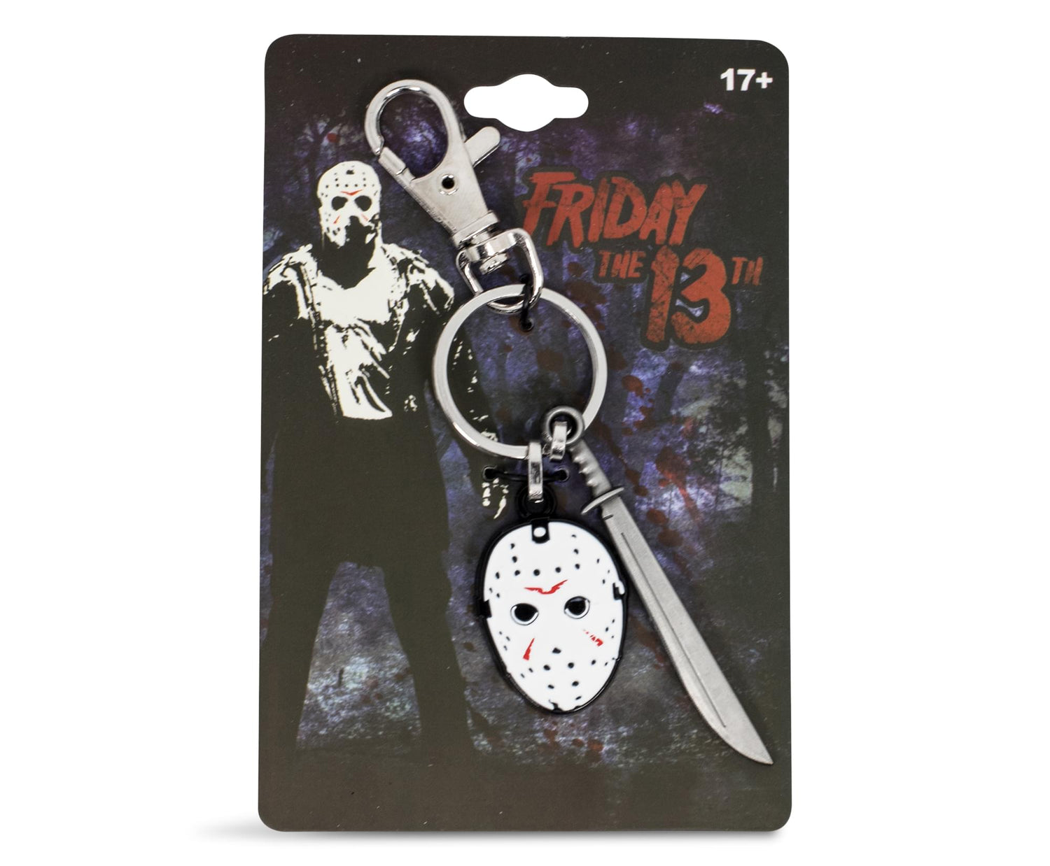 Friday The 13th Mask and Machete Metal Keychain | Free Shipping