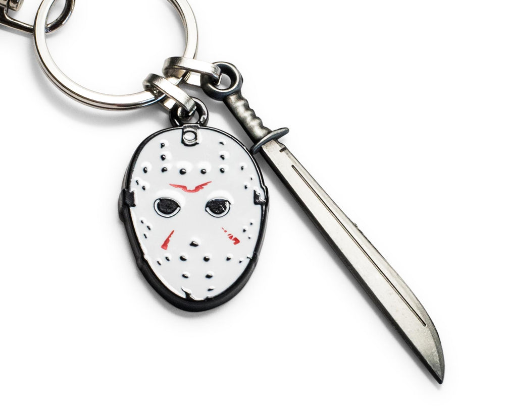 Friday The 13th Mask and Machete Metal Keychain | Free Shipping