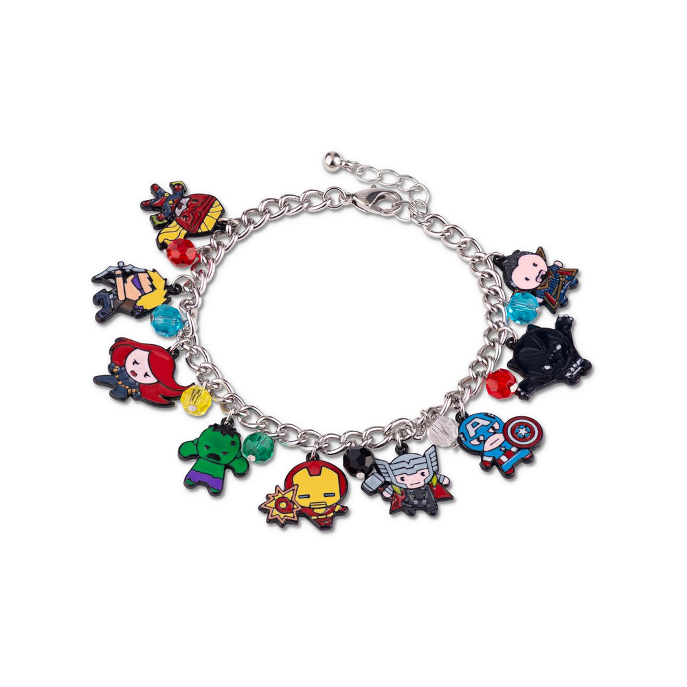 Marvel Avengers Chibi Characters 15mm Enamel Charm Bracelet | Free Shi