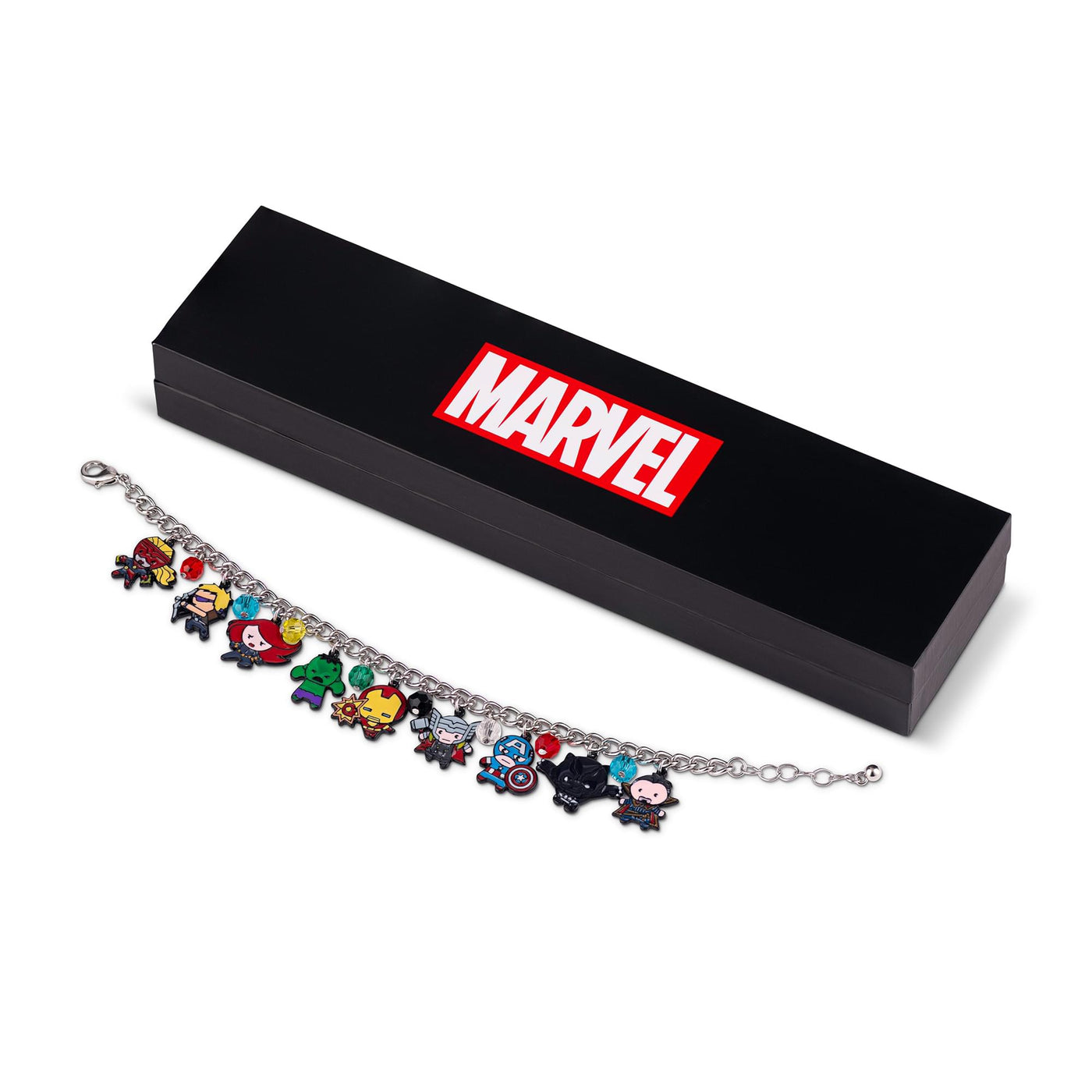 Marvel Avengers Chibi Characters 15mm Enamel Charm Bracelet | Free Shi