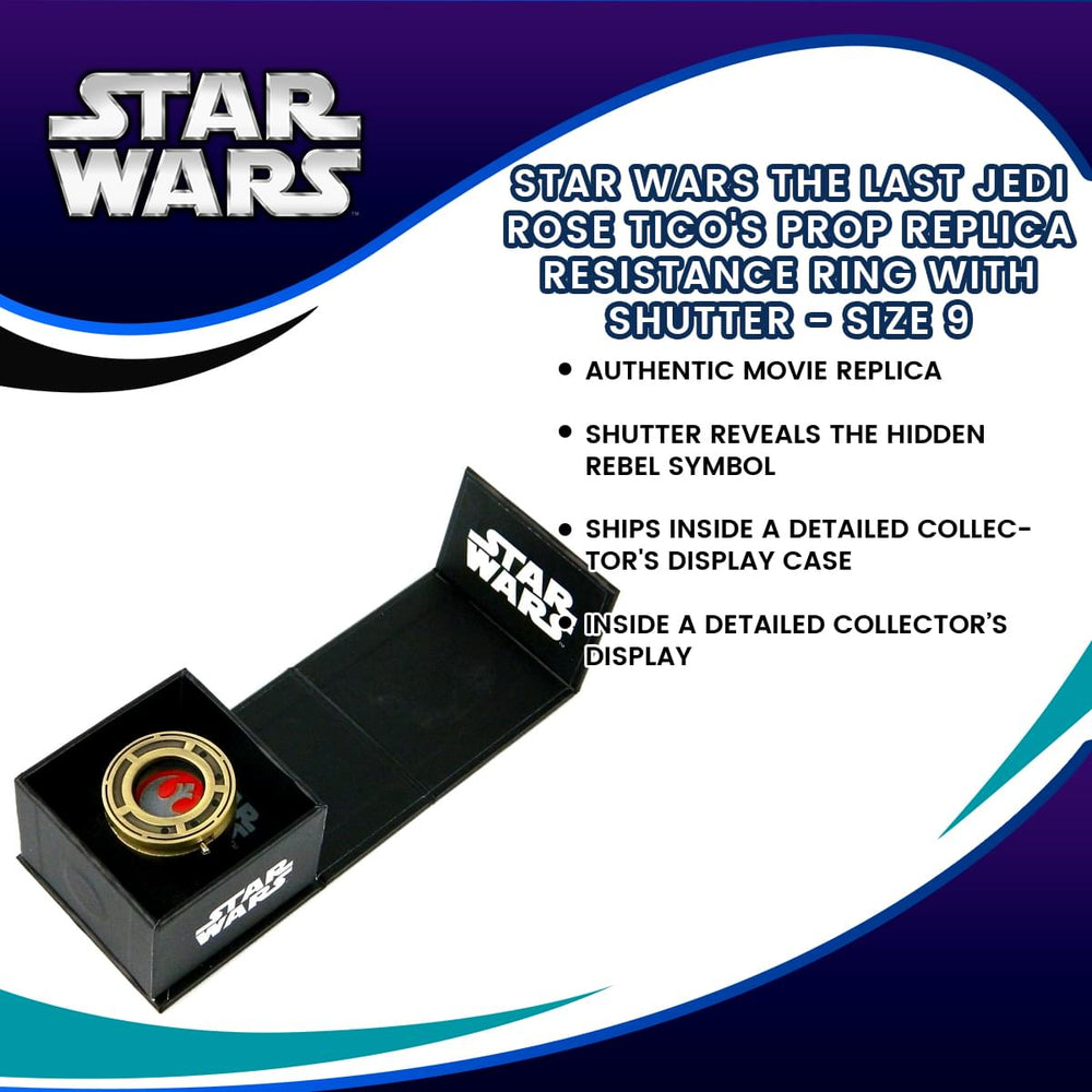 Star Wars The Last Jedi Rose Tico's Resistance Ring | Free Shipping