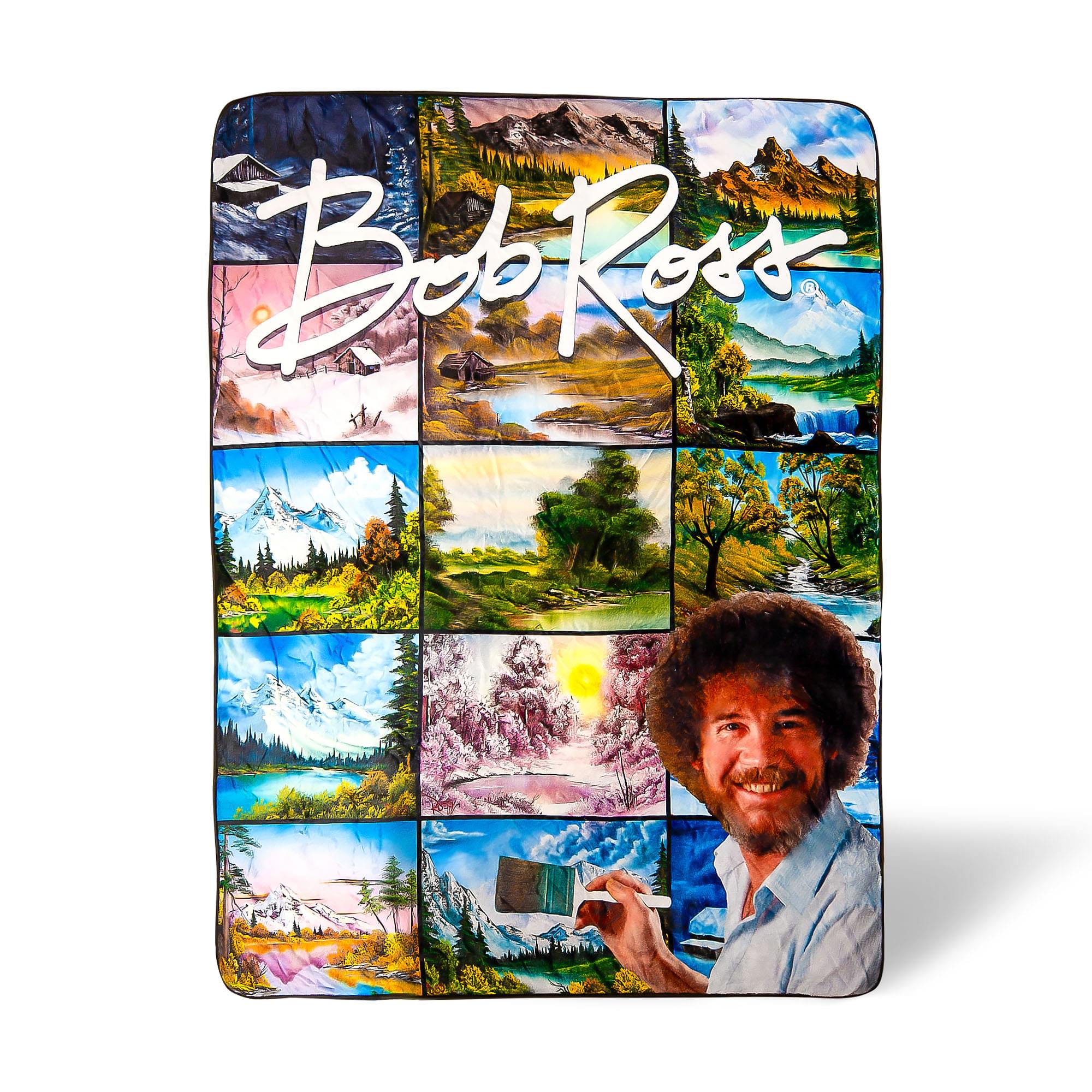 Bob Ross 54x72 Inch Oversized Fleece Throw Blanket | Free Shipping
