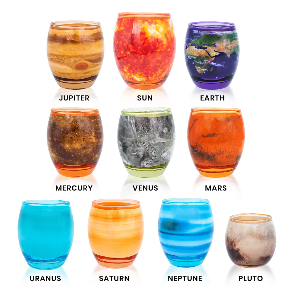 Solar System Planetary Glass Set of 10 | Free Shipping