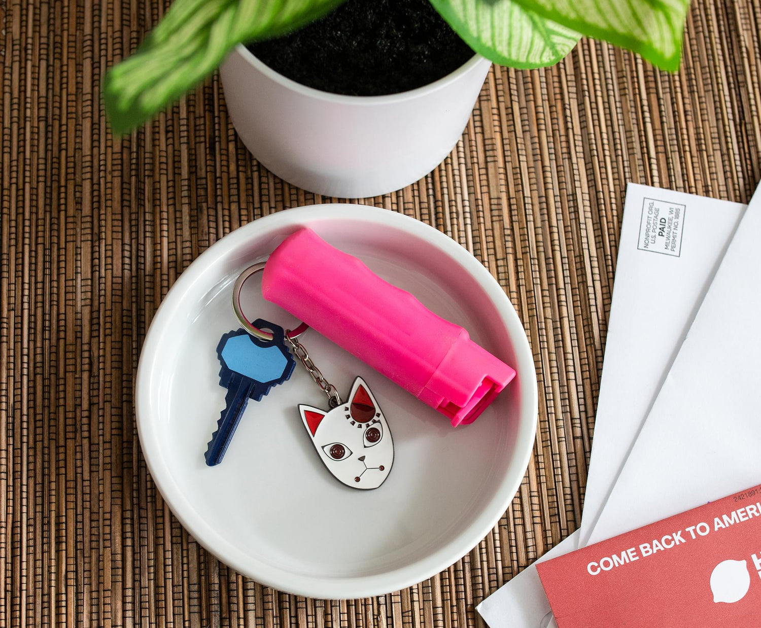 Demon Slayer Tanjiro Kamado Fox Mask Keychain | Free Shipping