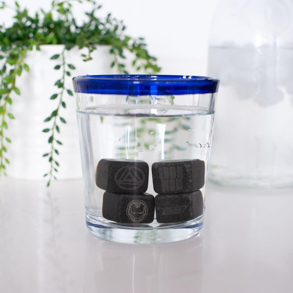 Marvel Iron Man Cold Stones, Set of 4 Granite Beverage Cubes | Free Sh