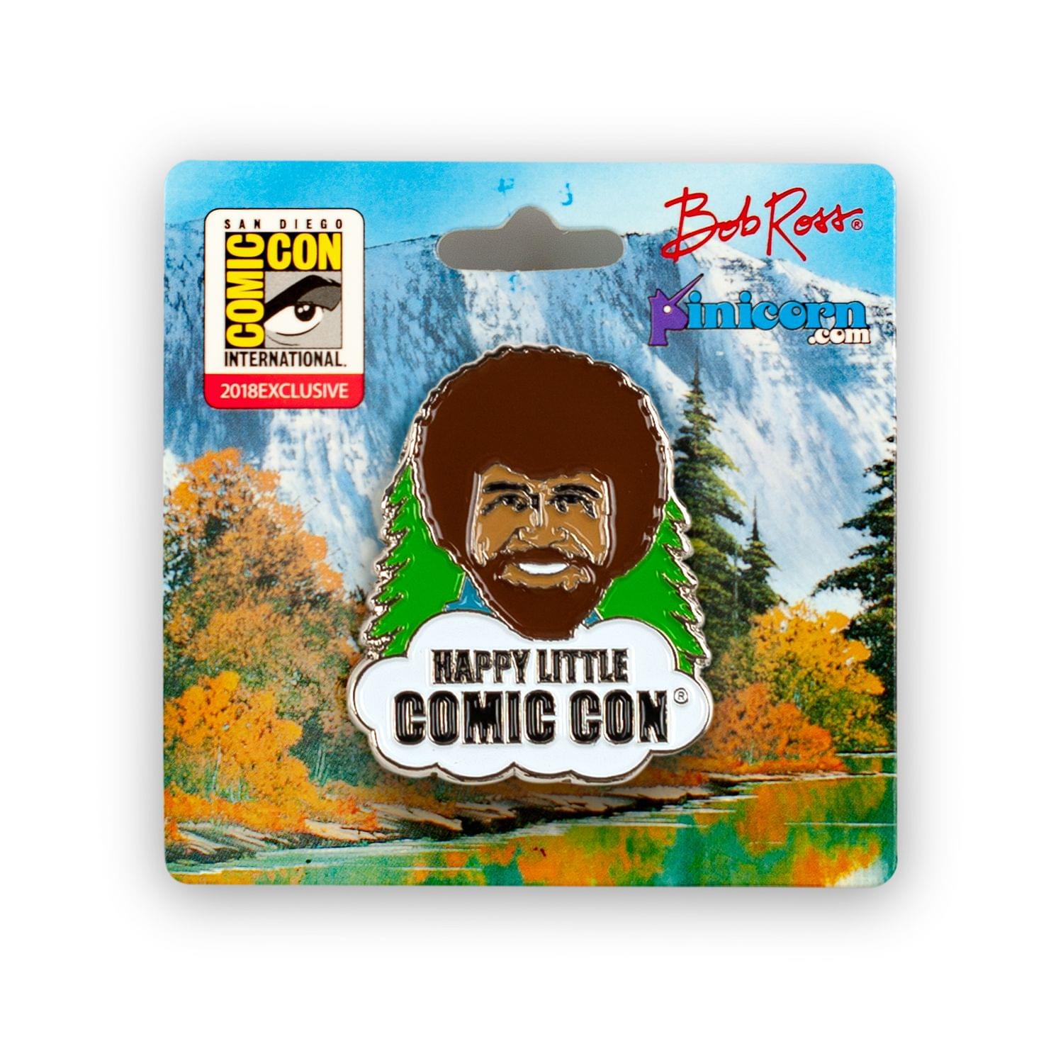Bob Ross "Happy Little Comic-Con" Exclusive Enamel Pin | Free Shipping