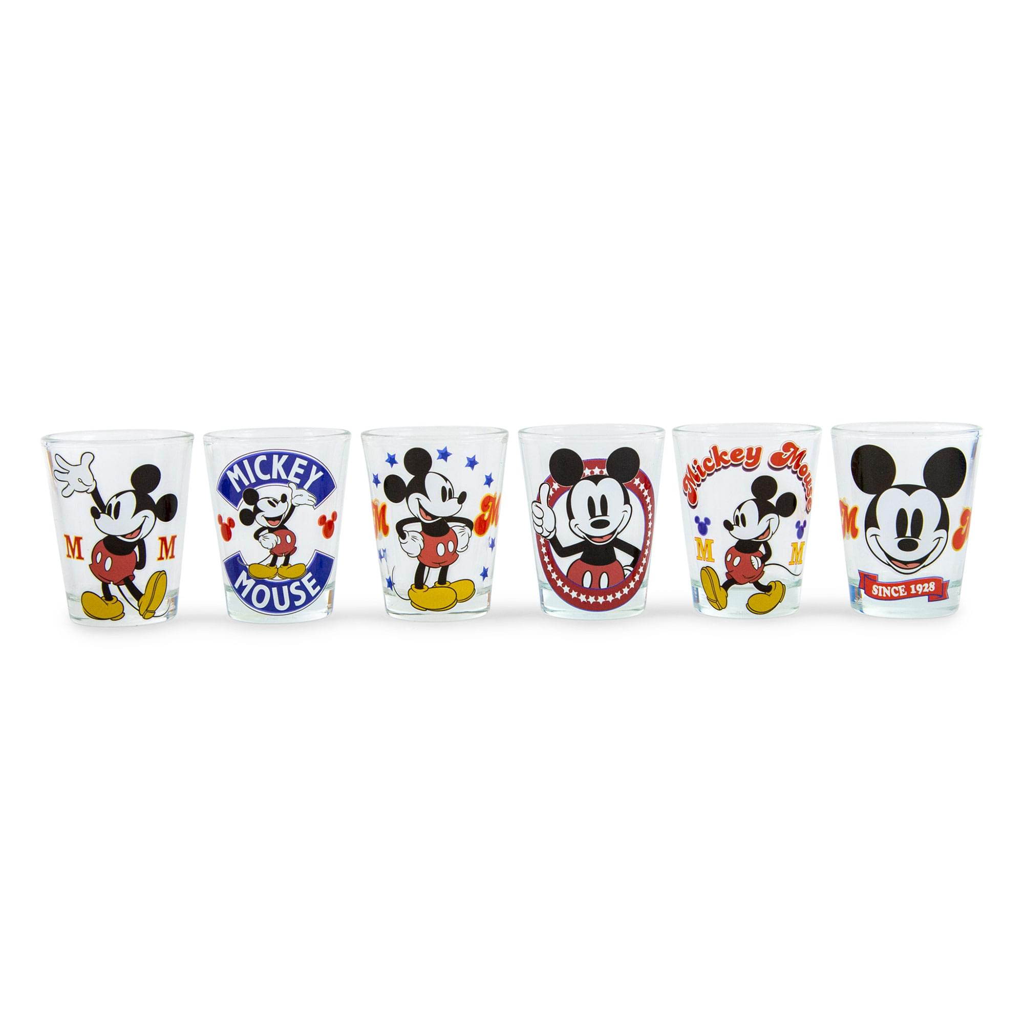 Disney Mickey Mouse 6 Piece 1.5oz Mini Glass Set | Free Shipping